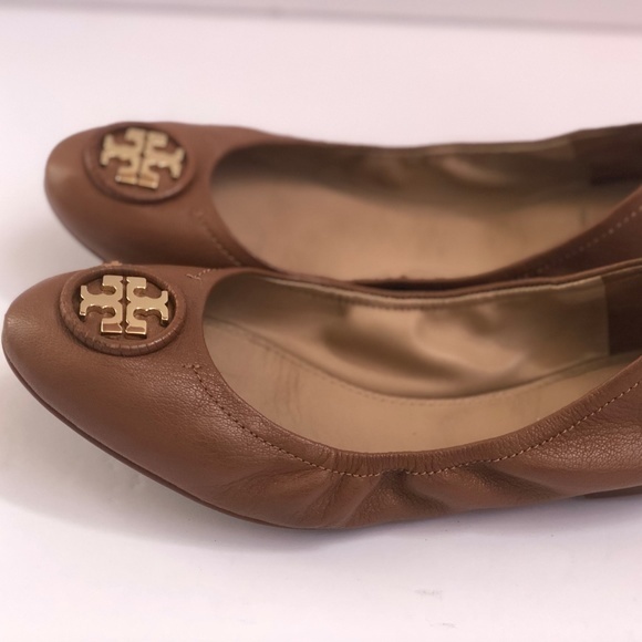 Tory Burch | Shoes | Tory Burch Shoes Claire Ballet Leather Tan | Poshmark